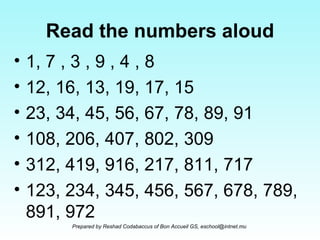 Mathematics - Writing in words | PPS