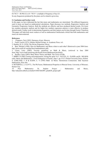 Mathemusic – numbers and notes | PDF