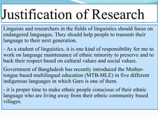 Language maintenance and attitude of Garo community members in ...