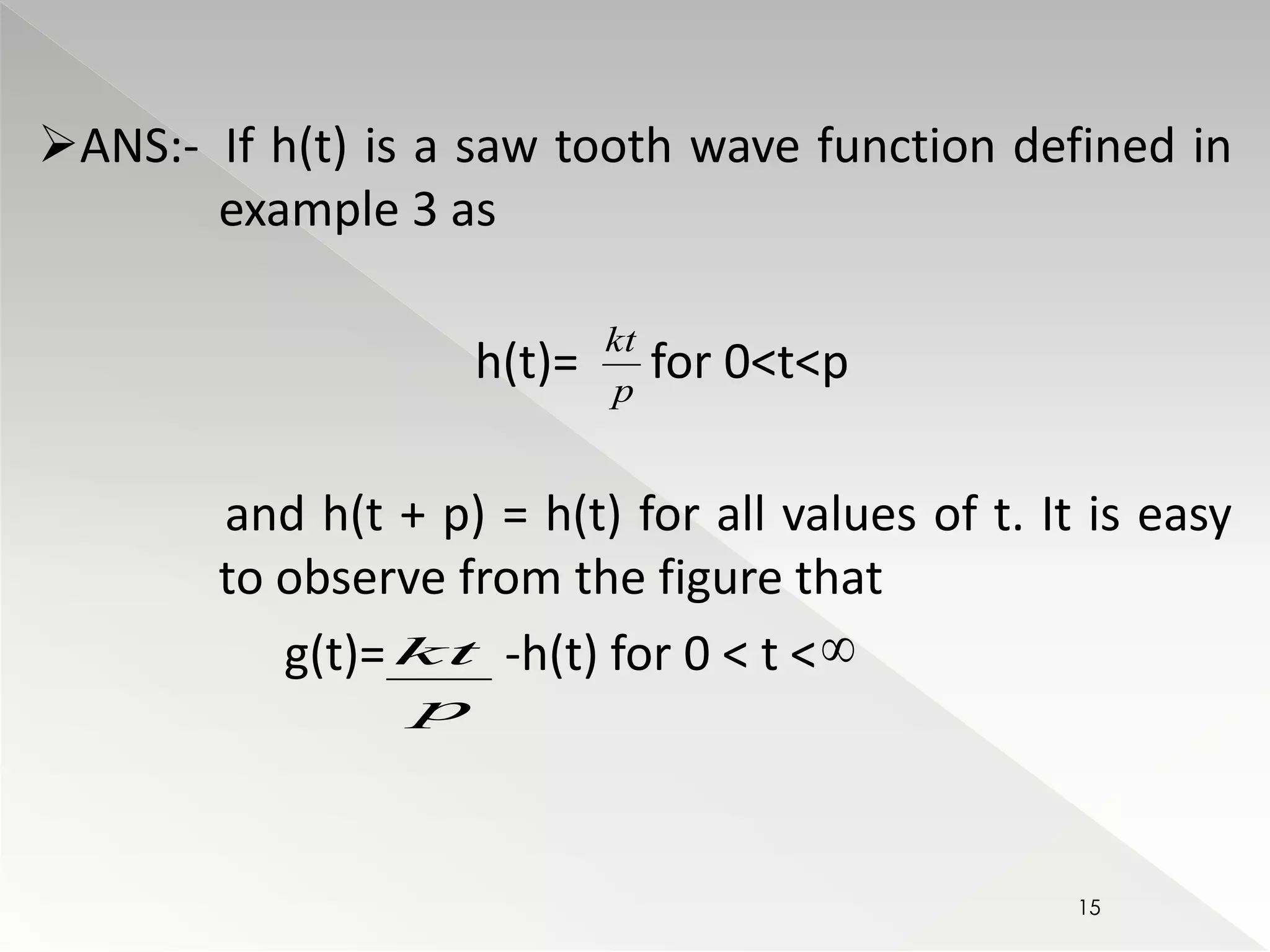 Laplace periodic function with graph | PPTX | Physics | Science