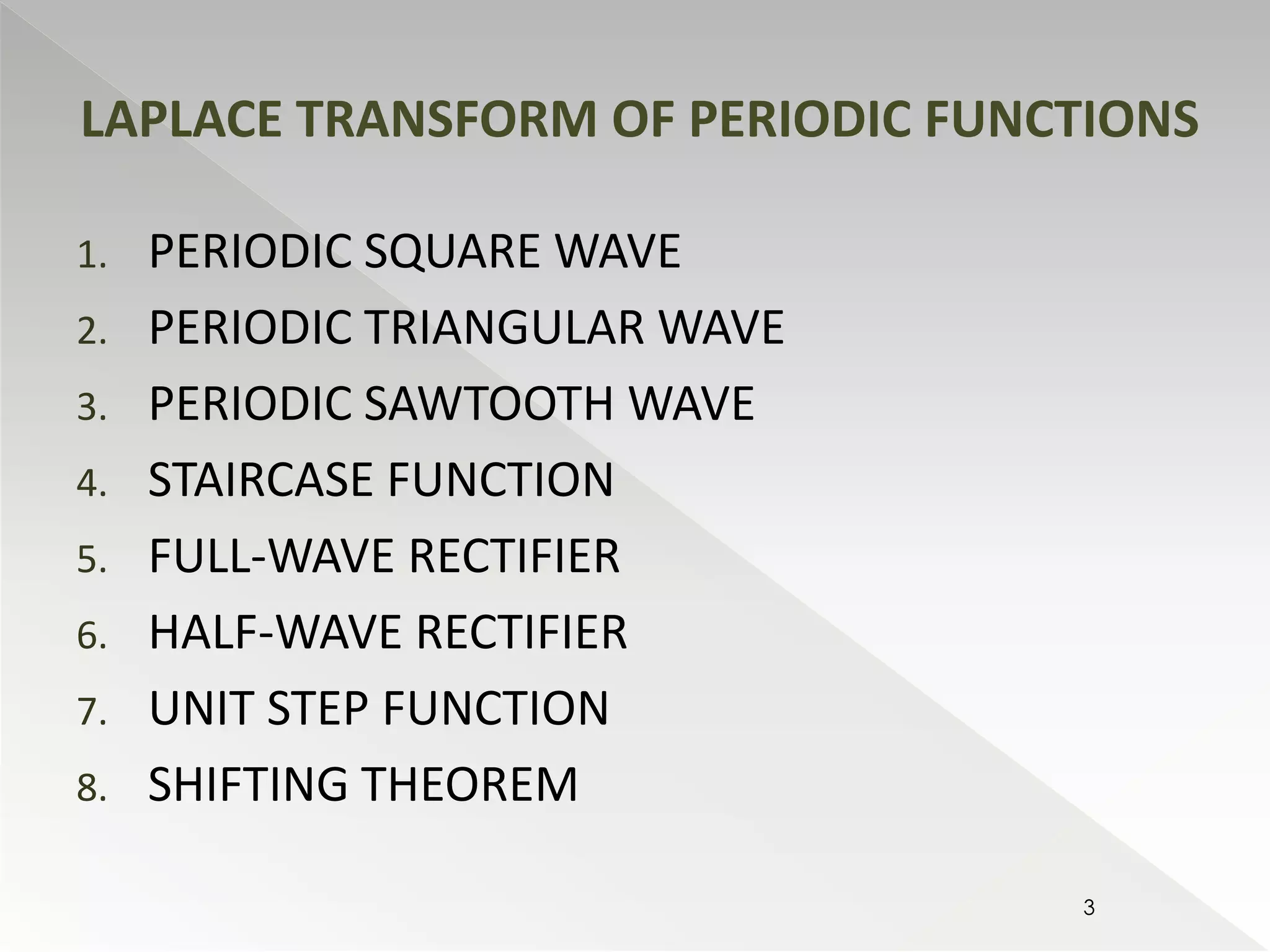 Laplace periodic function with graph | PPTX