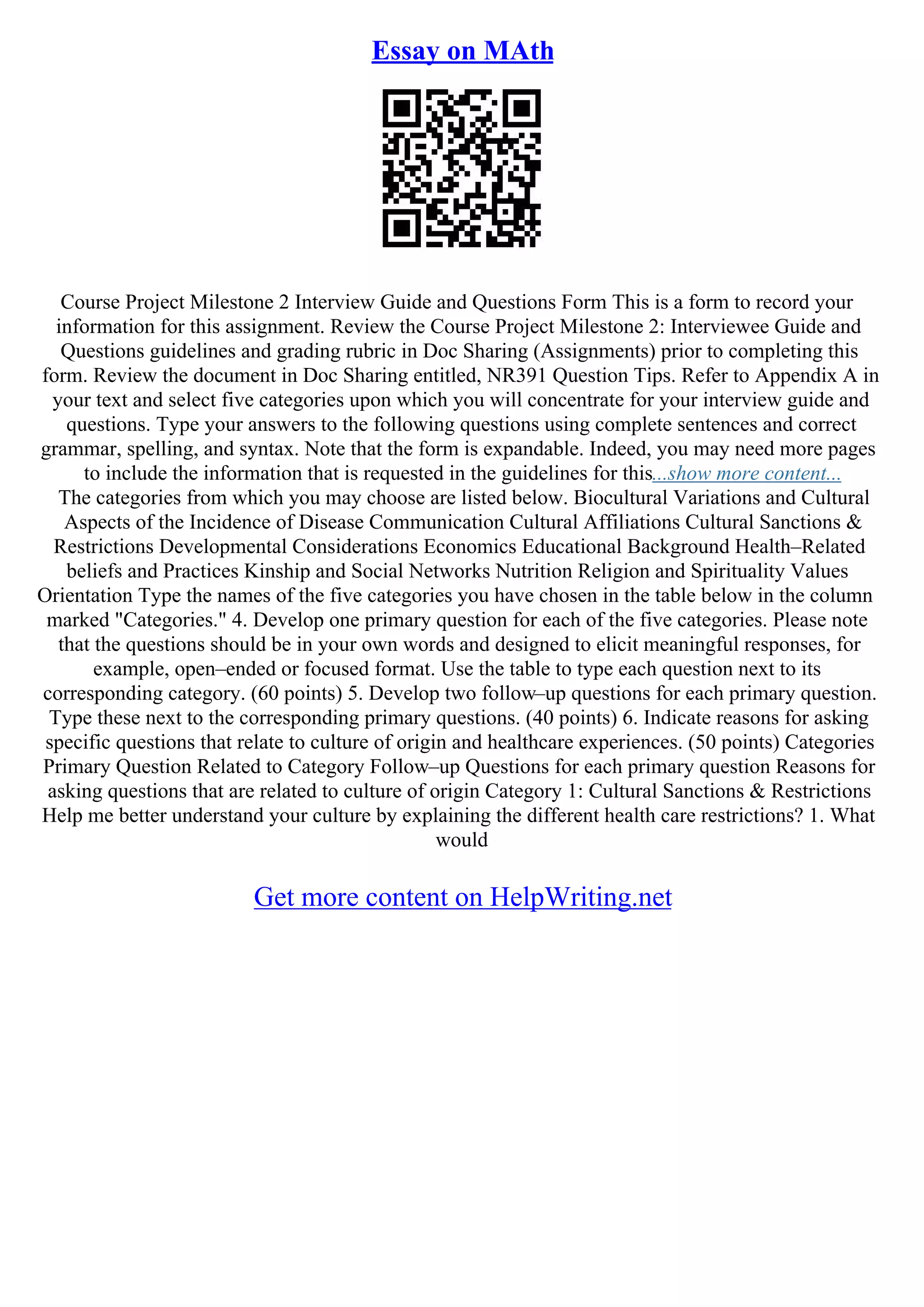 Math Essay Topics | PDF