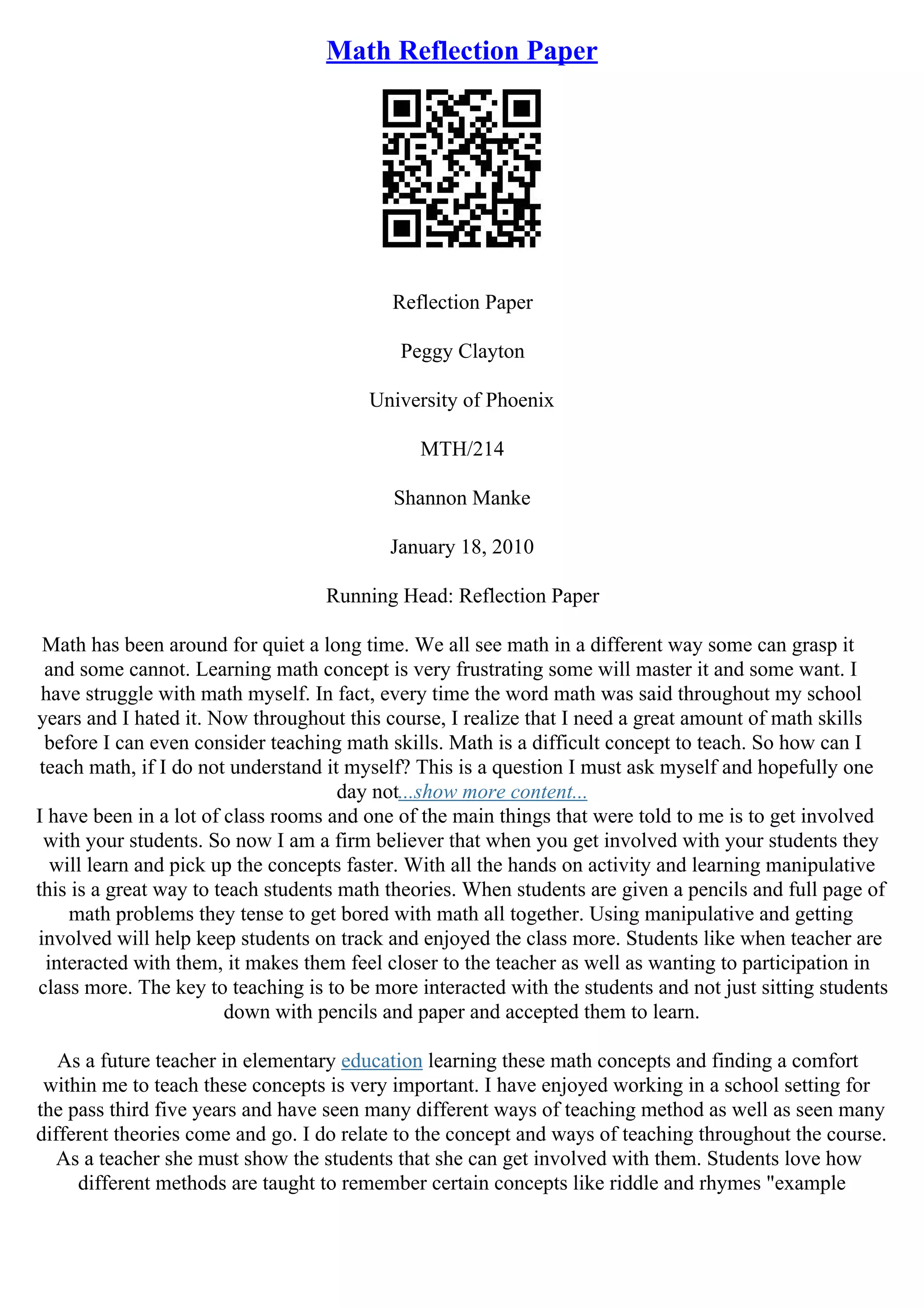 Math Essay Topics | PDF