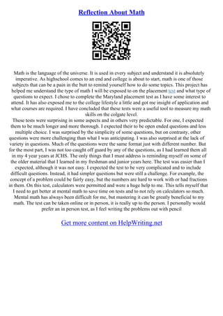 Math Essay Topics | PDF