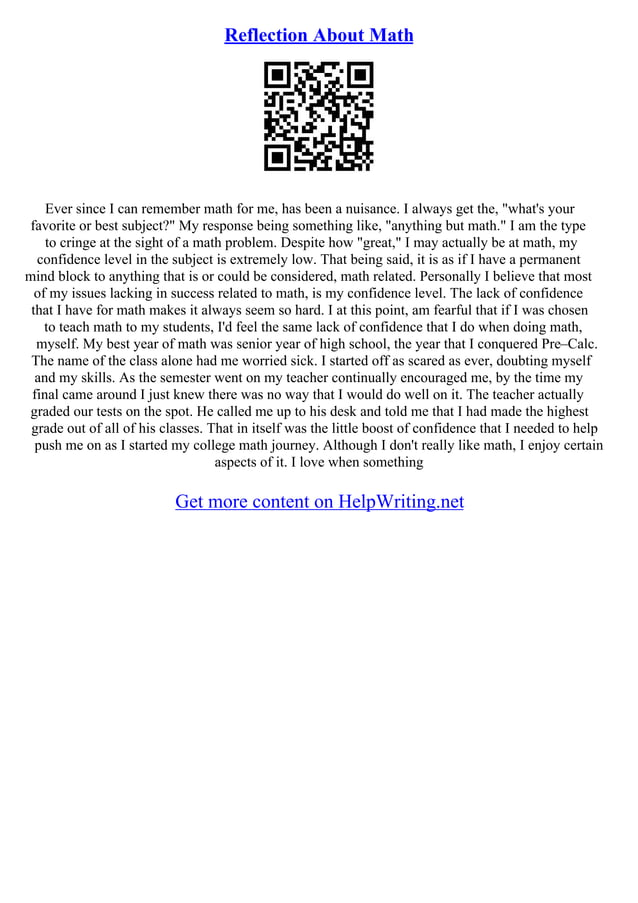 Math Essay Topics | PDF