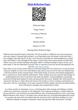 Math Essay Topics | PDF