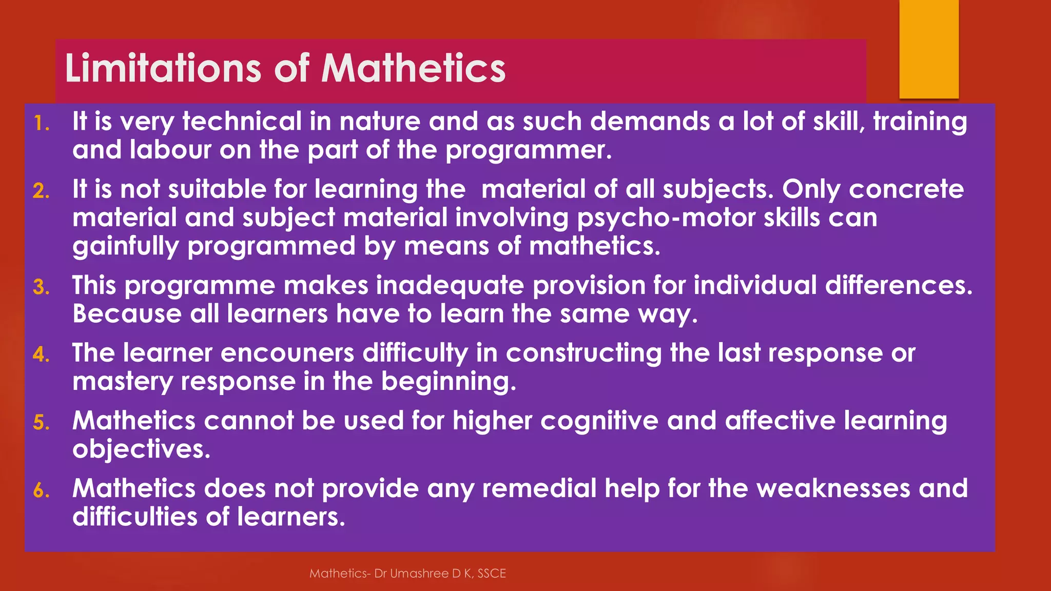 Mathetics Programming - Dr Umashree D K | PDF