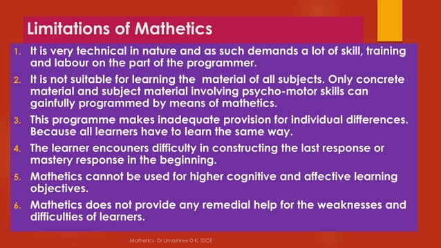 Mathetics Programming - Dr Umashree D K | PDF | Workshops and Classes ...