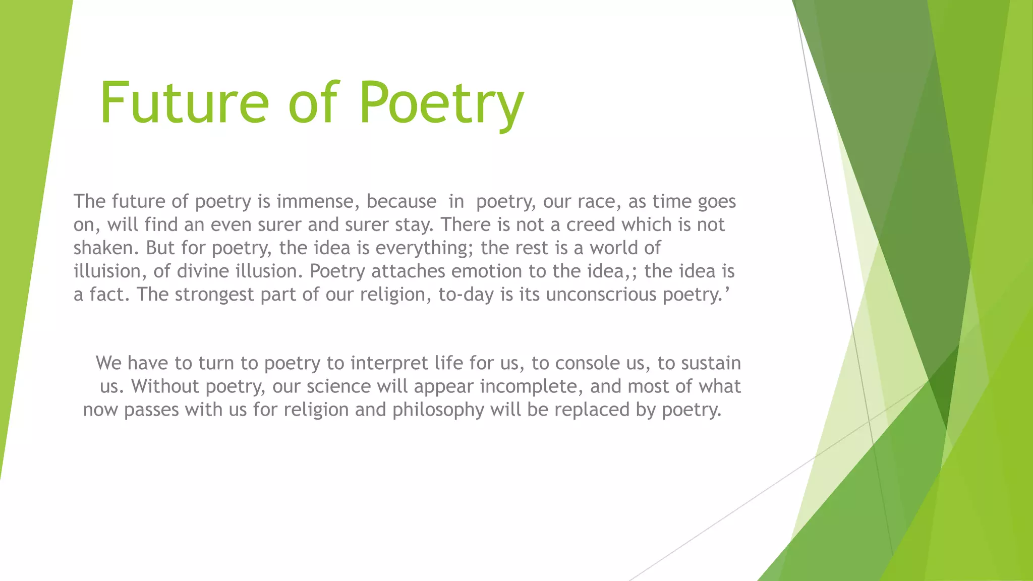 Mathew Arnold Study of Poetry | PPTX