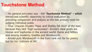 Mathew Arnold's The study of poetry | PPTX