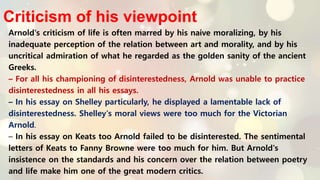 Mathew Arnold's The study of poetry | PPTX