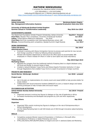 Mathewndekudugu cv | PDF