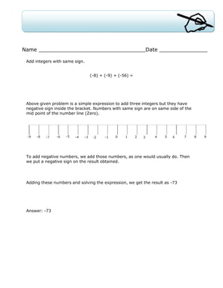 Math exercises | PDF
