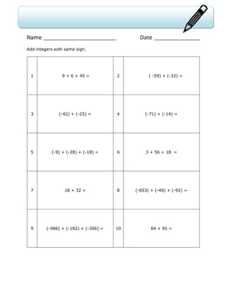 Math exercises | PDF