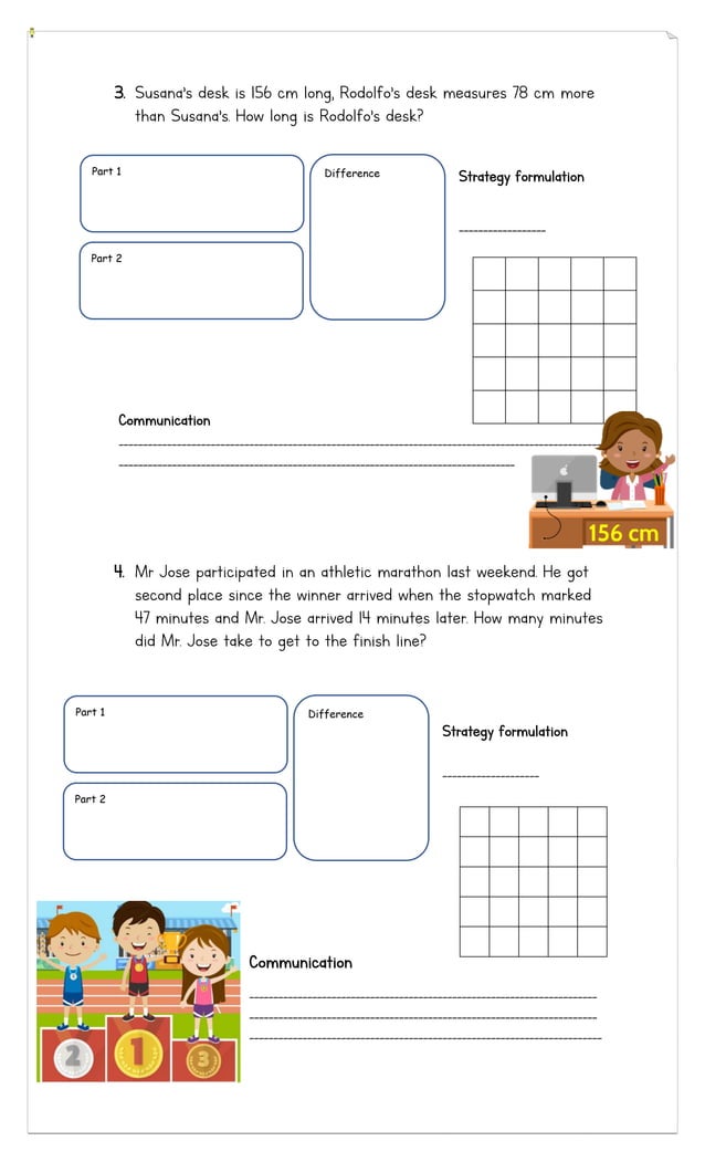 Math exercise workshop. Additive Comparison Word Problems. | PDF ...