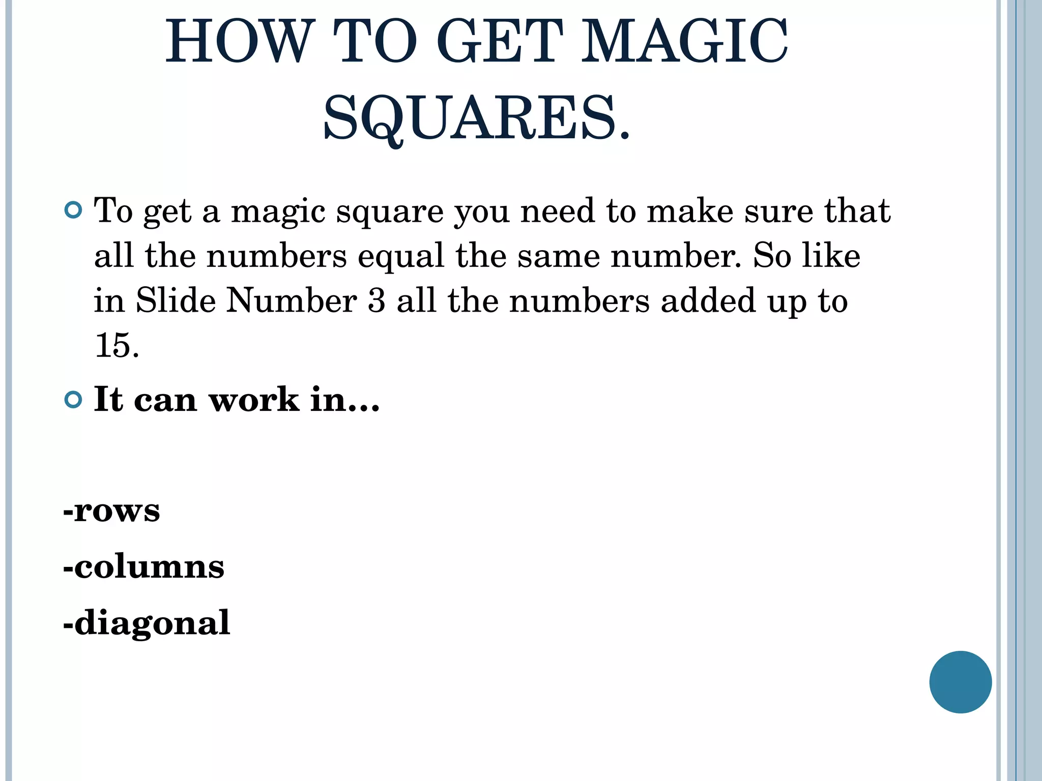 Magic Squares | PPT