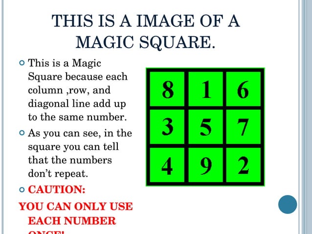 Magic Squares | PPT