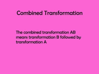Math(F5) Transformation Iii | PPT