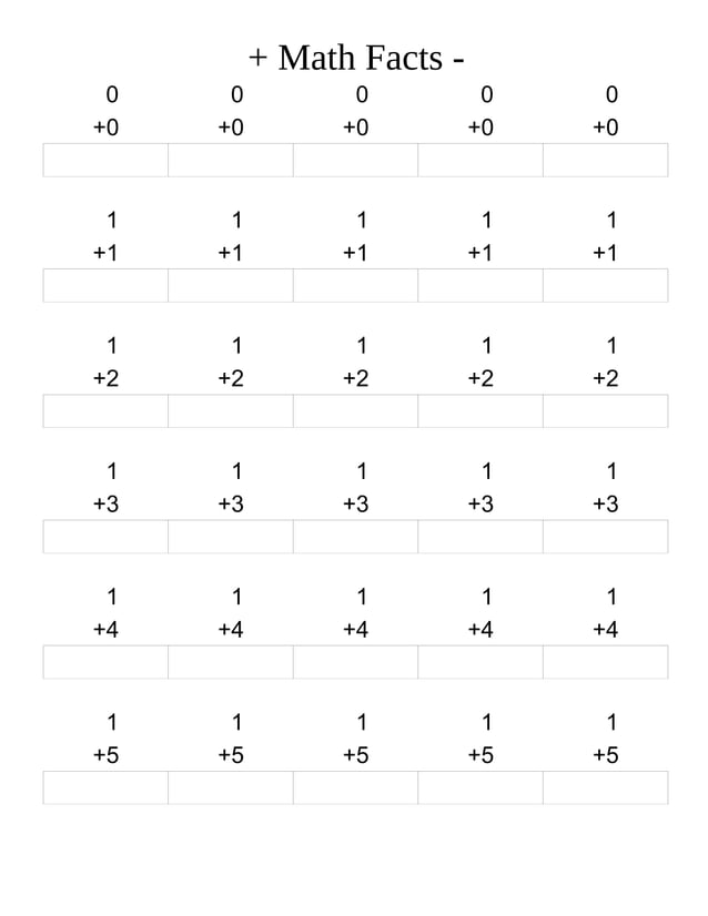 Math facts | PDF