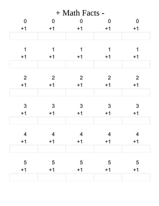 Math facts add 1 | ODT