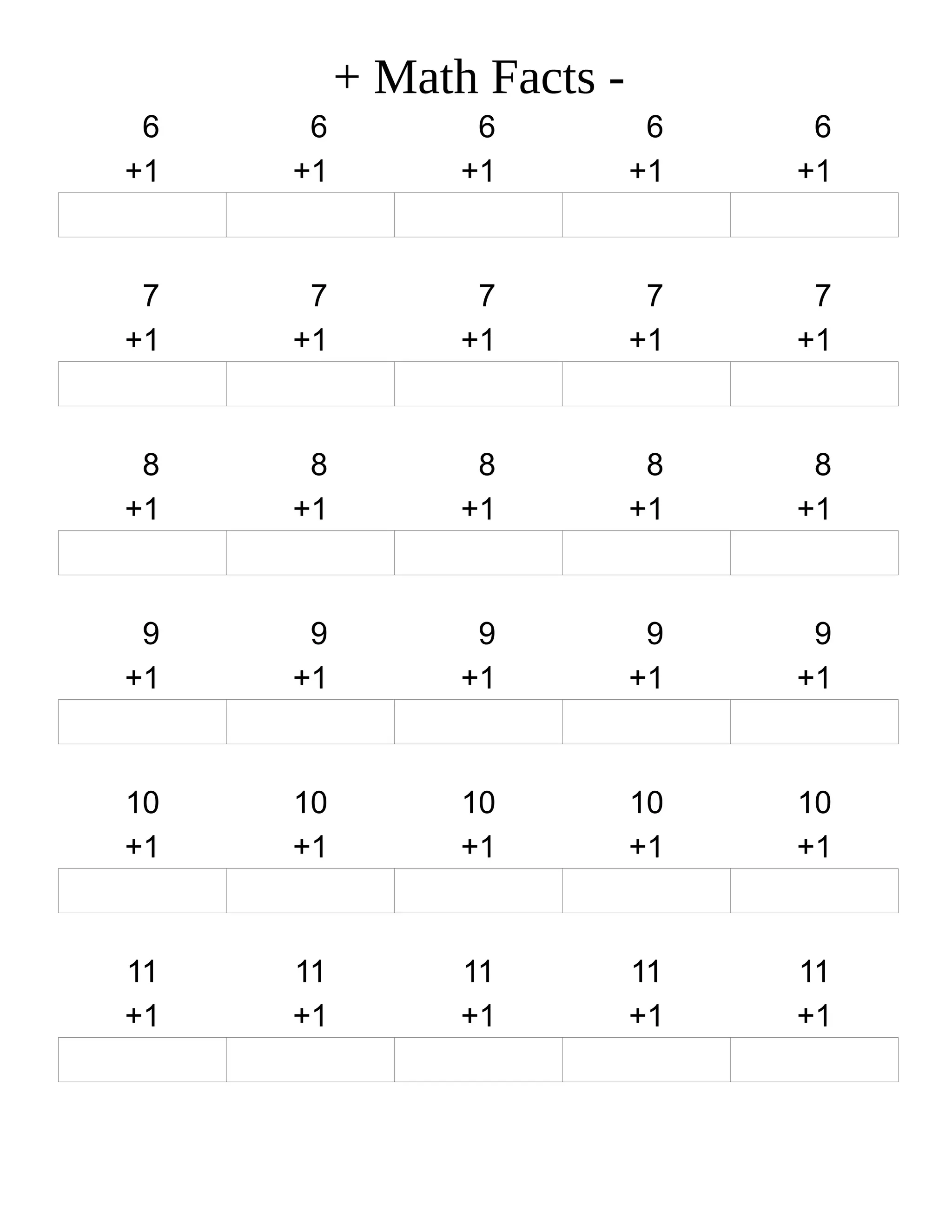 Math facts add 1.2 | ODT