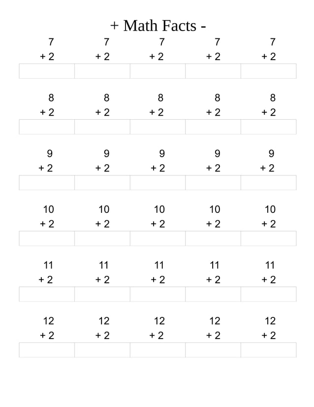 Math facts adding 2.2 | ODT | Education
