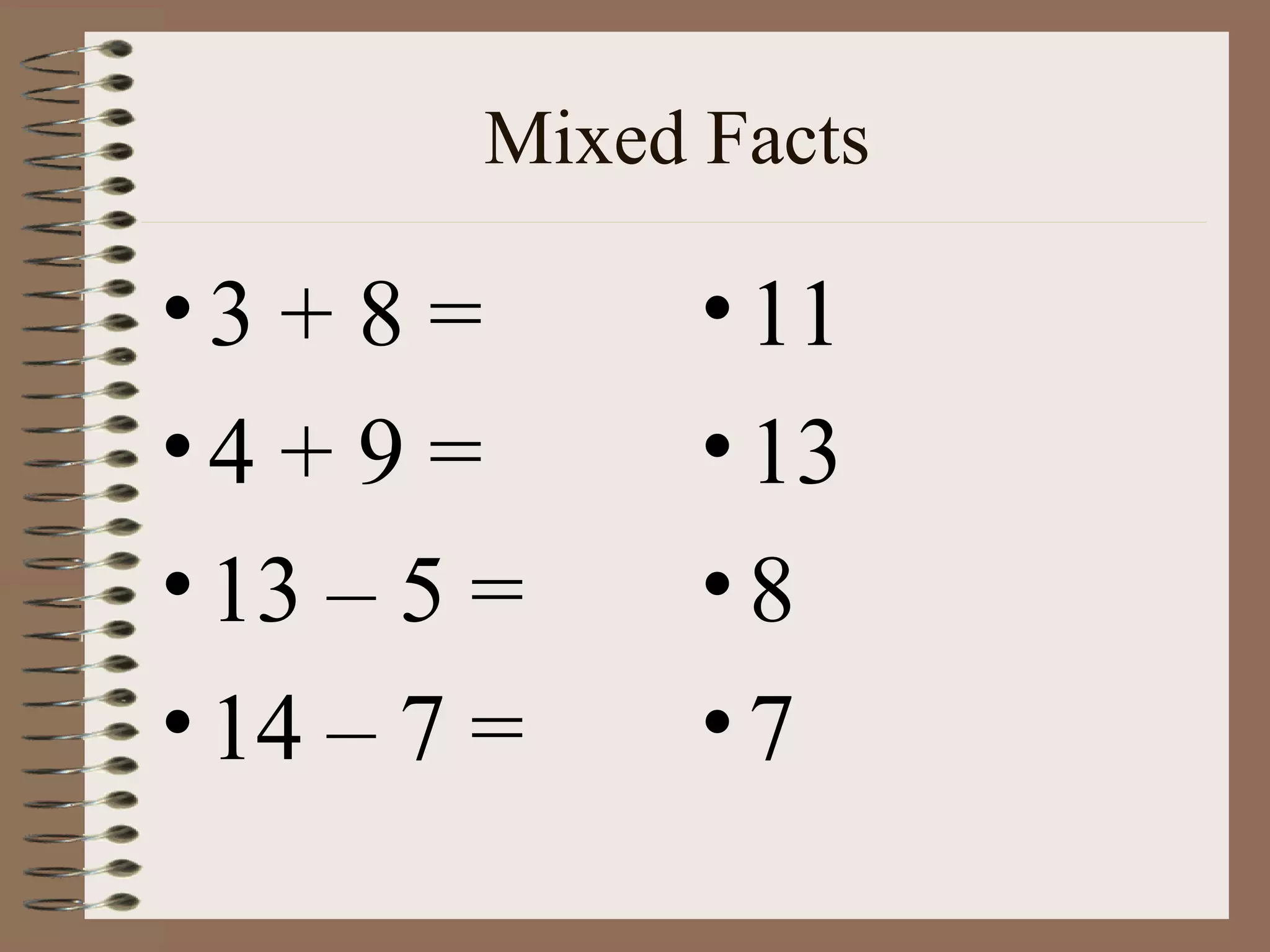 Math facts (math) | PPT