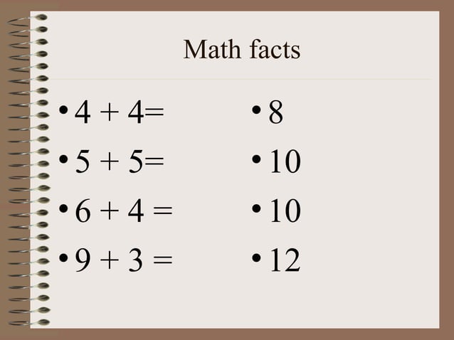 Math facts (math) | PPT