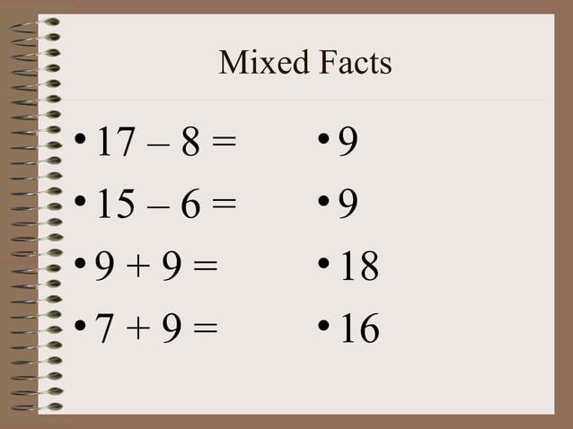 Math facts (math) | PPT