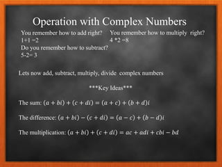 PowerPoint on Complex Number, Digital unit | PPTX