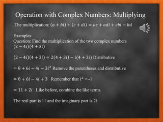 PowerPoint on Complex Number, Digital unit | PPTX