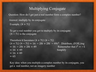 PowerPoint on Complex Number, Digital unit | PPTX