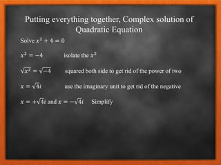 PowerPoint on Complex Number, Digital unit | PPTX | Physics | Science