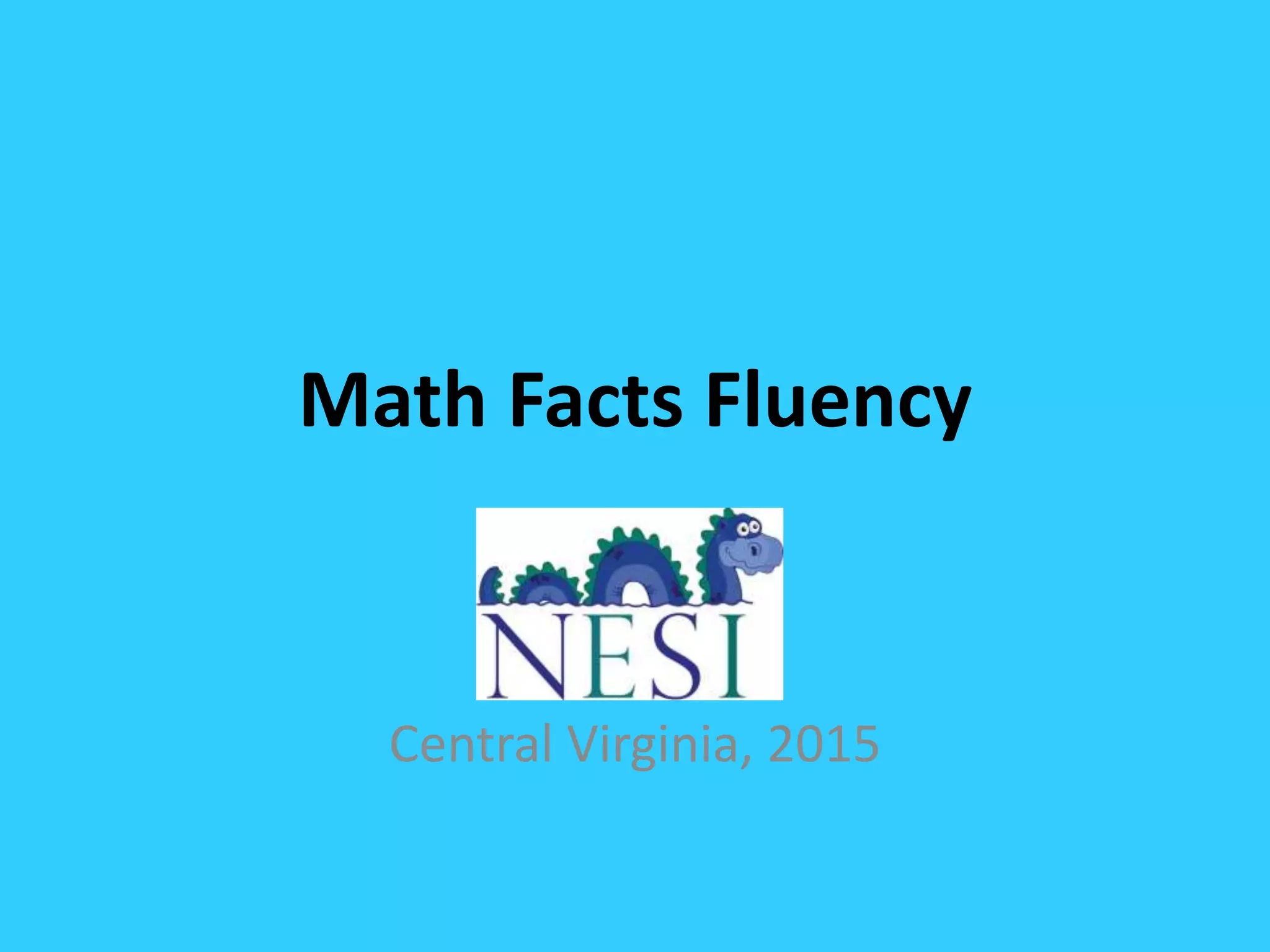Math fluency 3-15-15 | PPTX