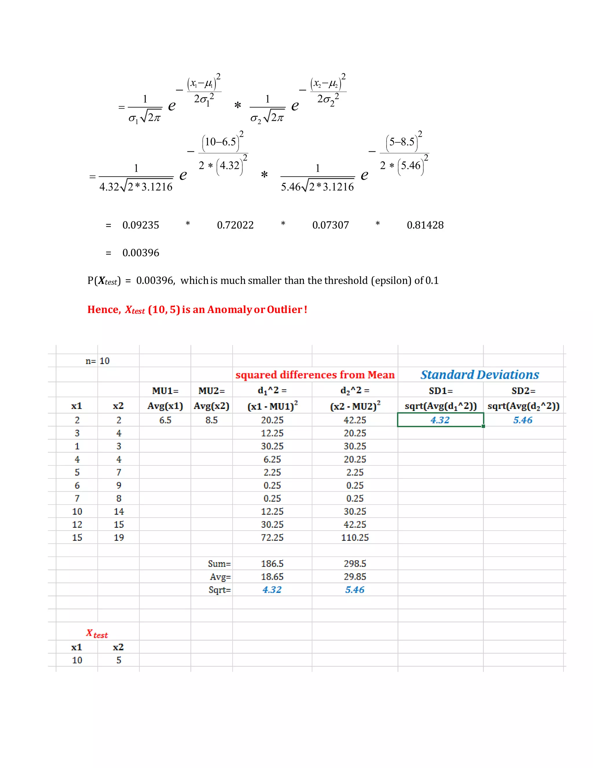Math for anomaly detection | PDF