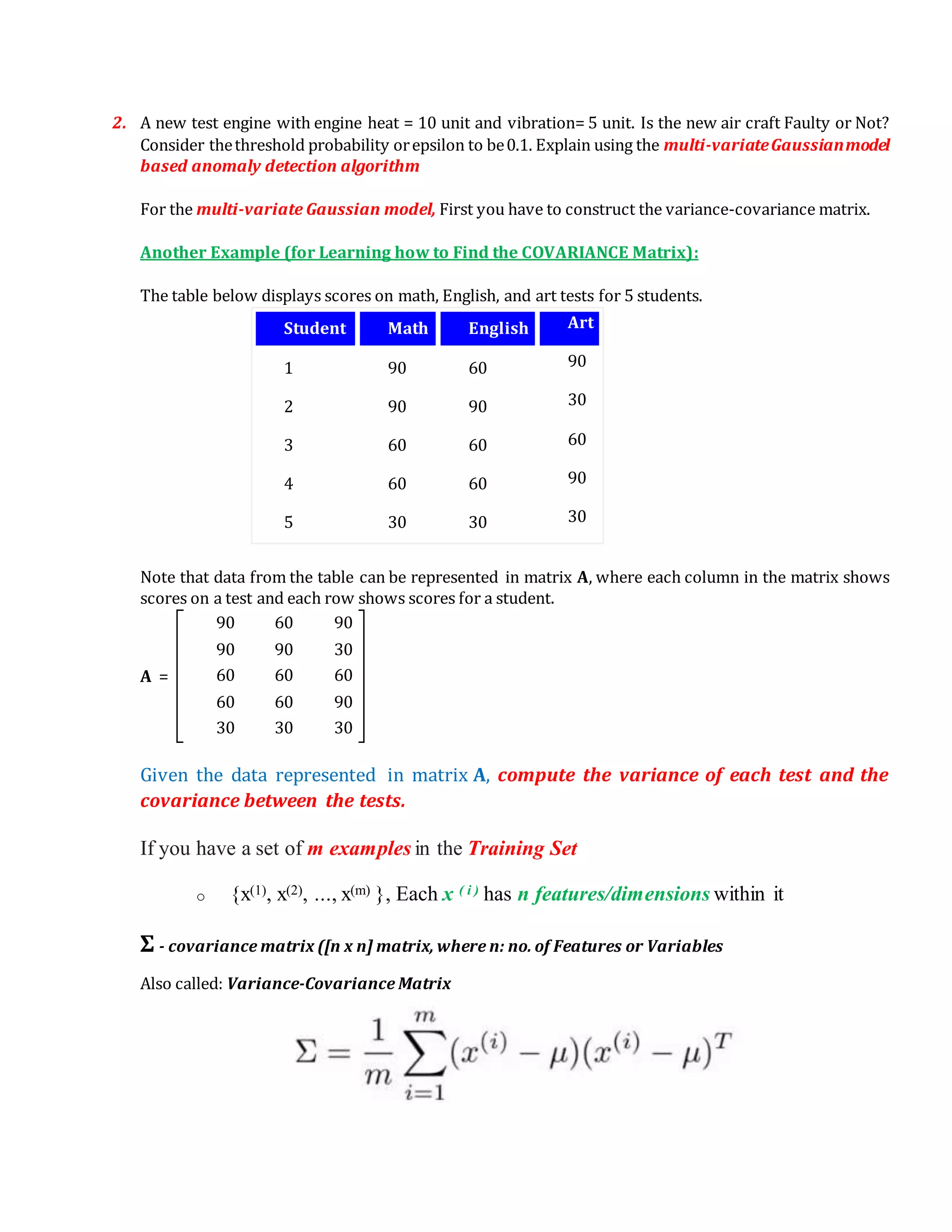 Math for anomaly detection | PDF