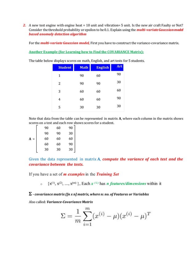 Math for anomaly detection | PDF