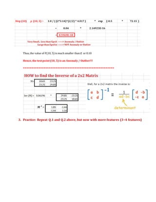 Math for anomaly detection | PDF