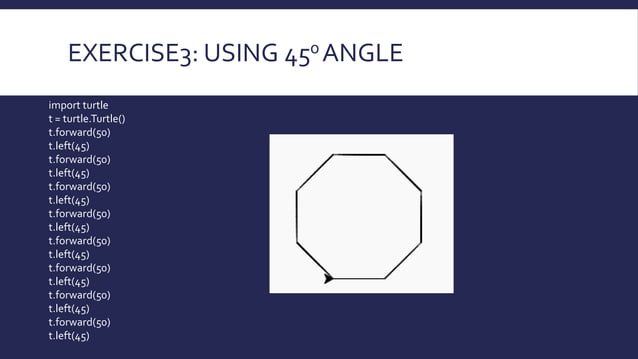 Introduction to the basic mathematical concept with Python Turtle. | PPTX