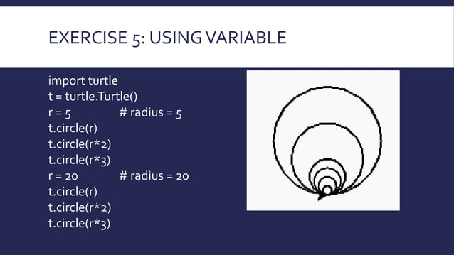 Introduction to the basic mathematical concept with Python Turtle. | PPTX