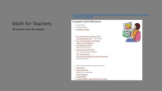 Math forteachers | PPT