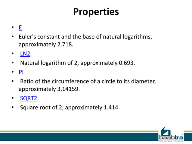 Math functions in javascript | PPTX | Physics | Science