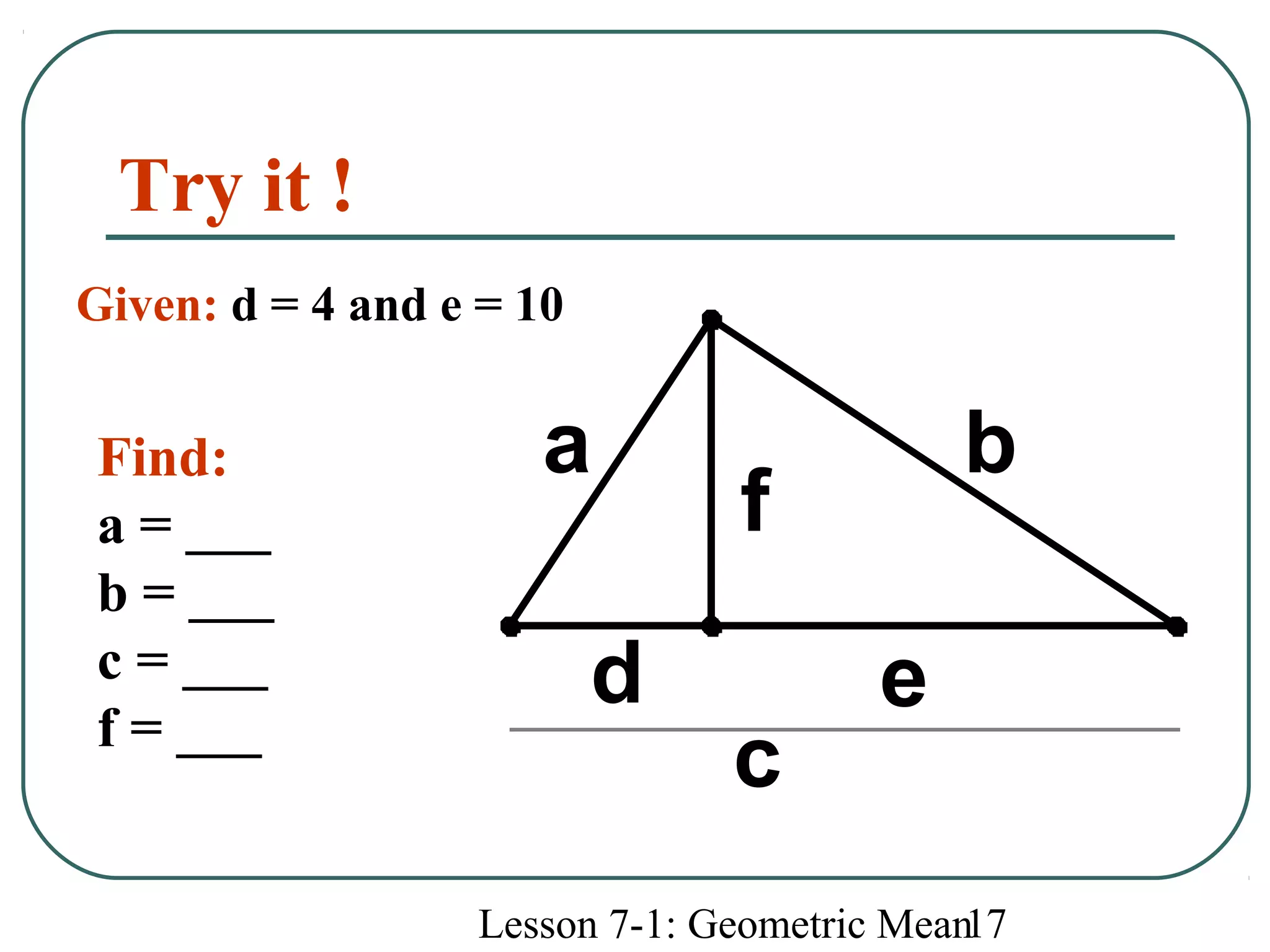 Math (geometric mean) | PPT