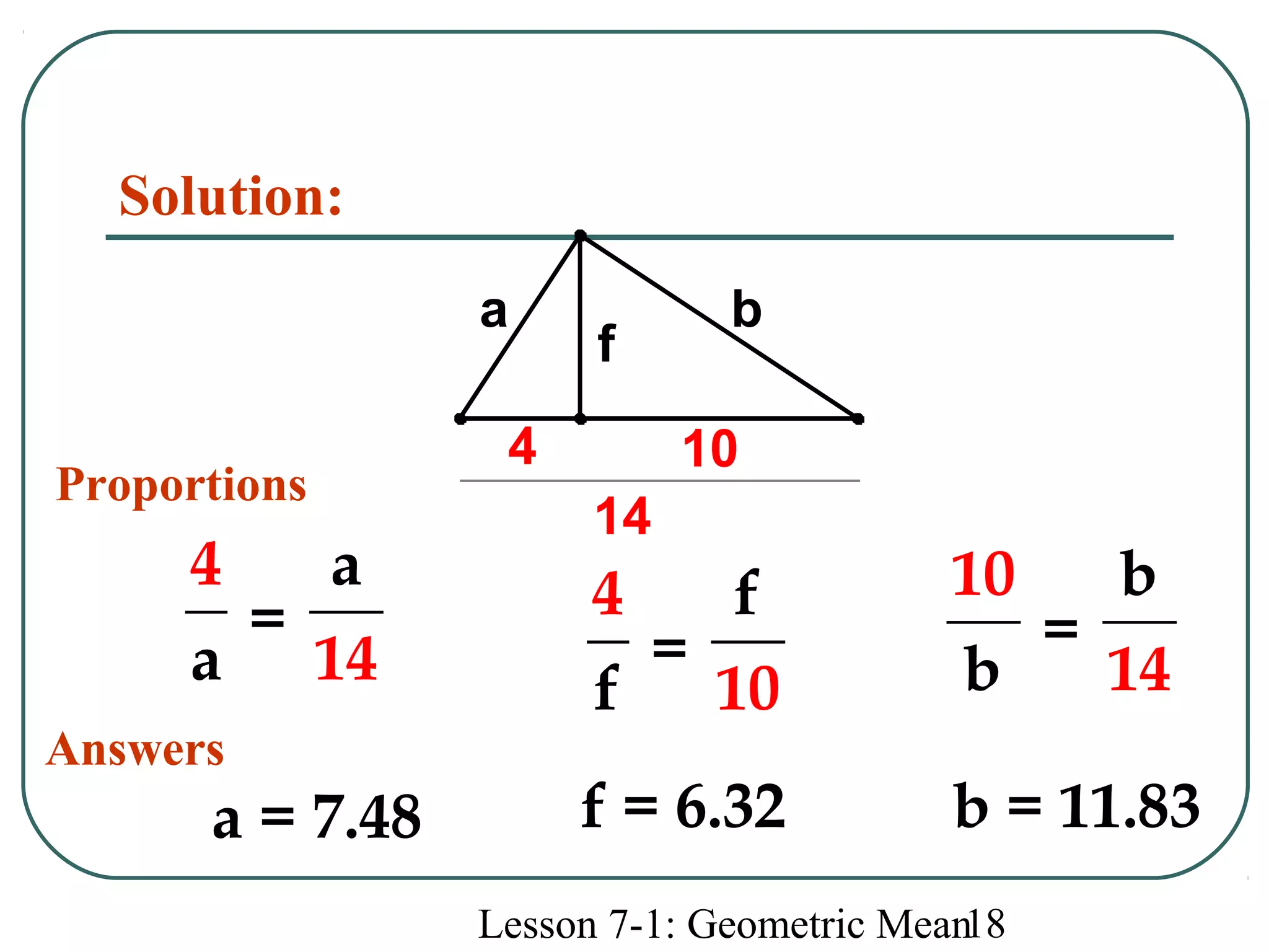 Math (geometric mean) | PPT