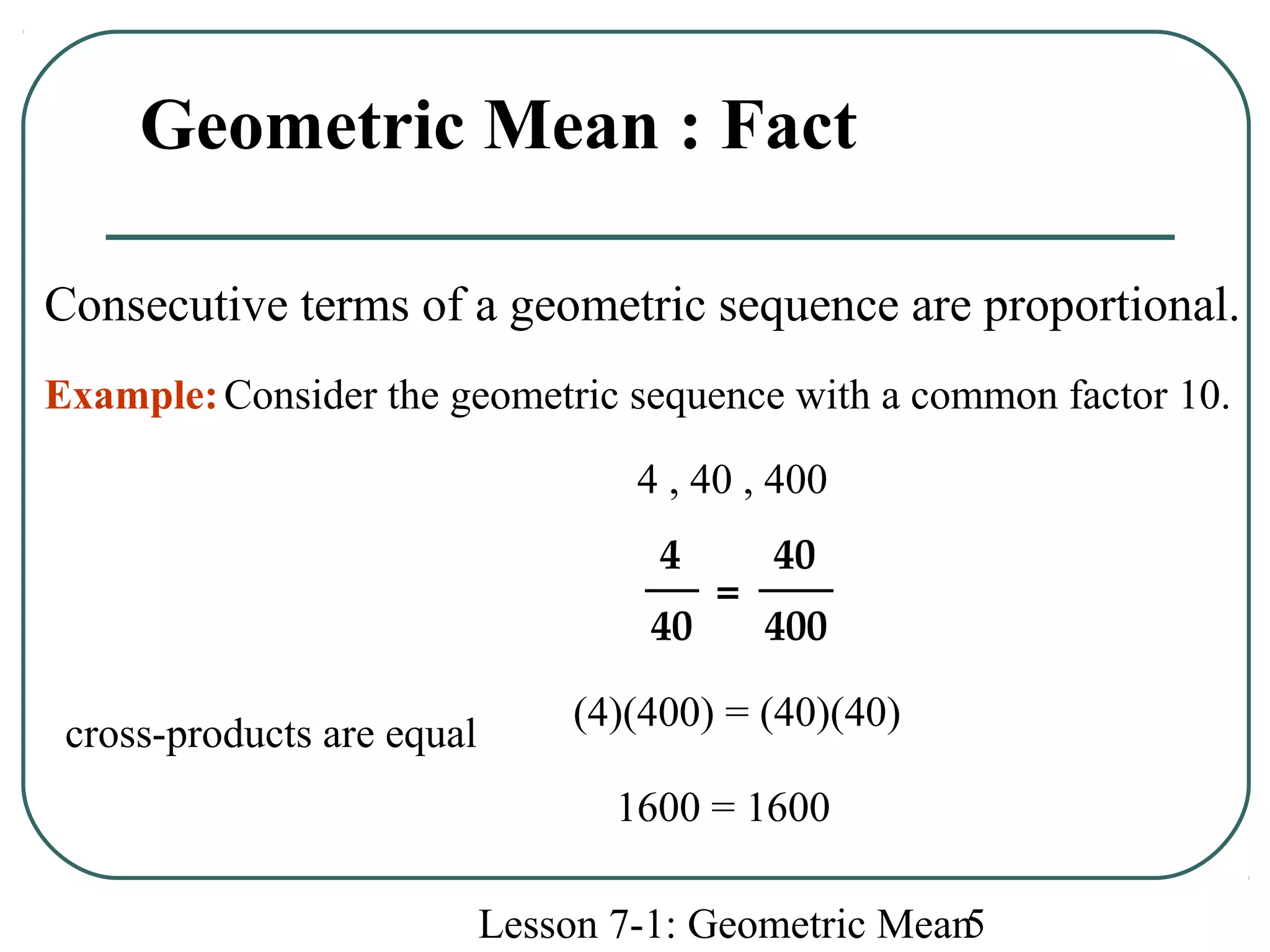 Math (geometric mean) | PPT