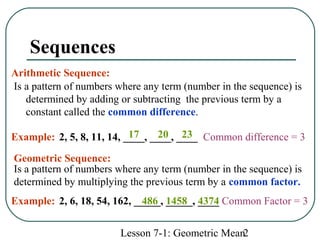 Math (geometric mean) | PPT