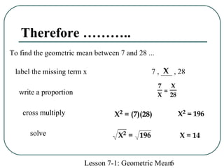 Math (geometric mean) | PPT