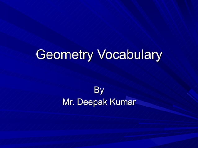 Math geometry vocabulary | PPT