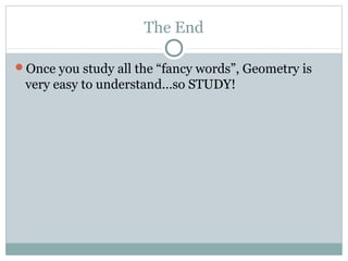 Math geometry vocabulary | PPT