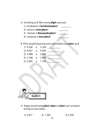 Math gr. 3 tagalog q1 | PDF